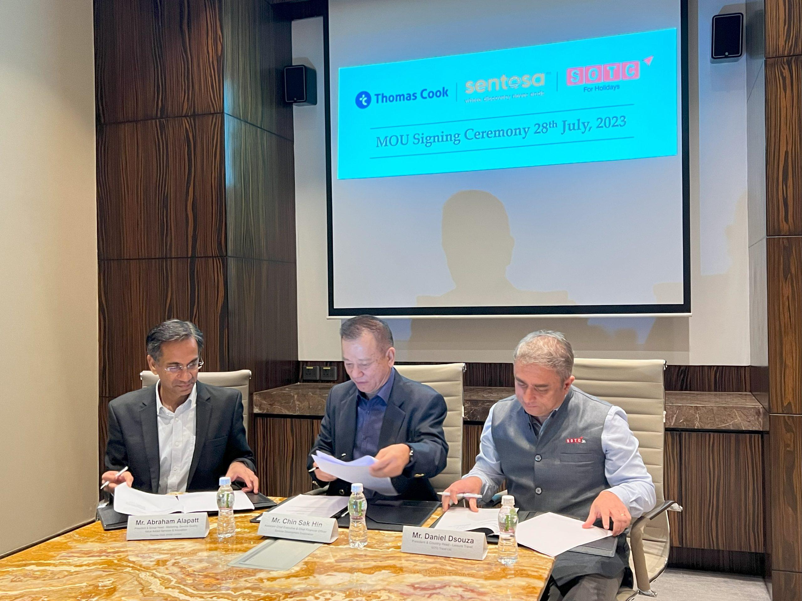 Thomas Cook India & SOTC Travel Ink MOU with Sentosa Development ...