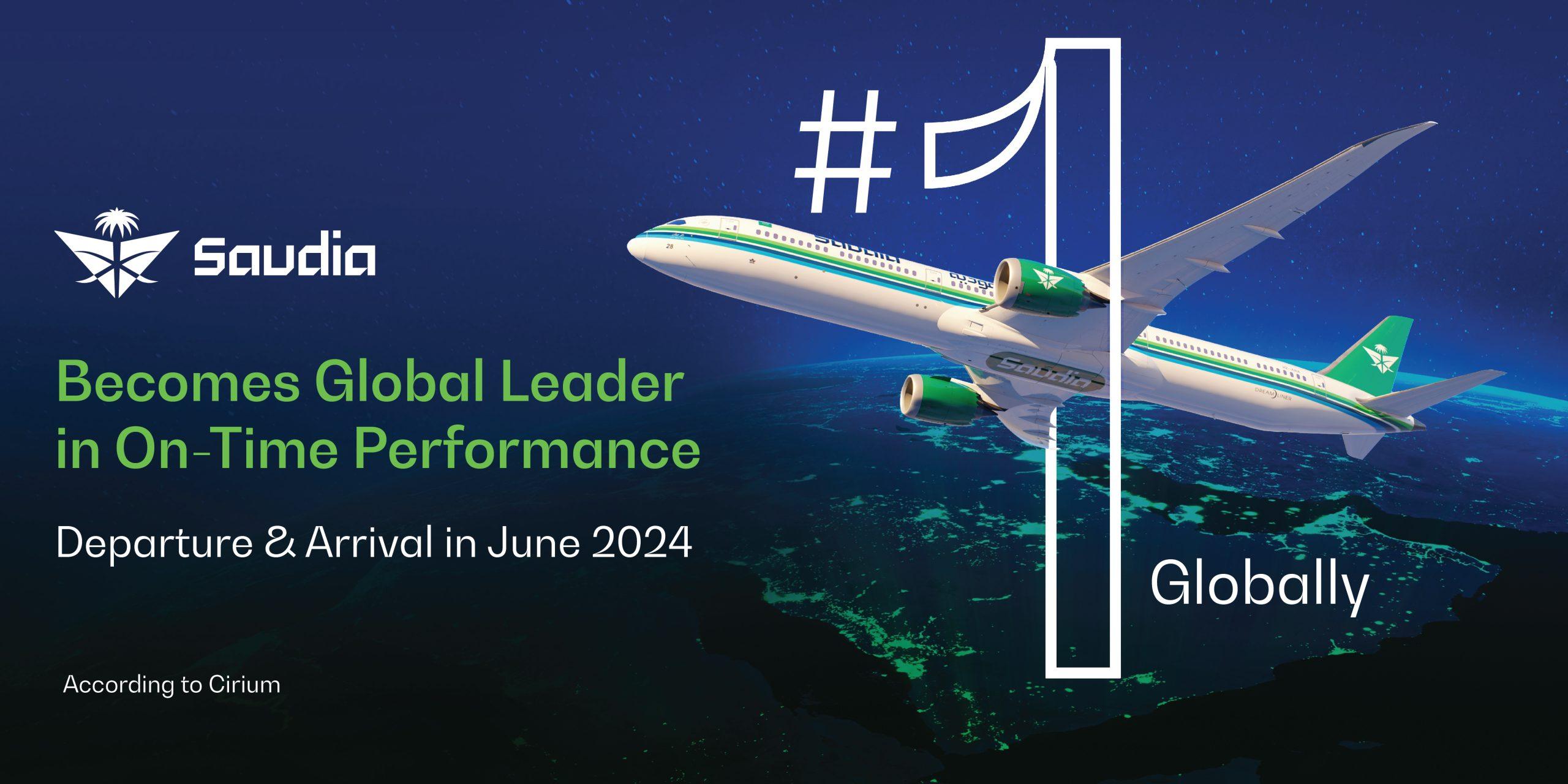 Saudia ranks top globally for on-time departure & arrival performance
